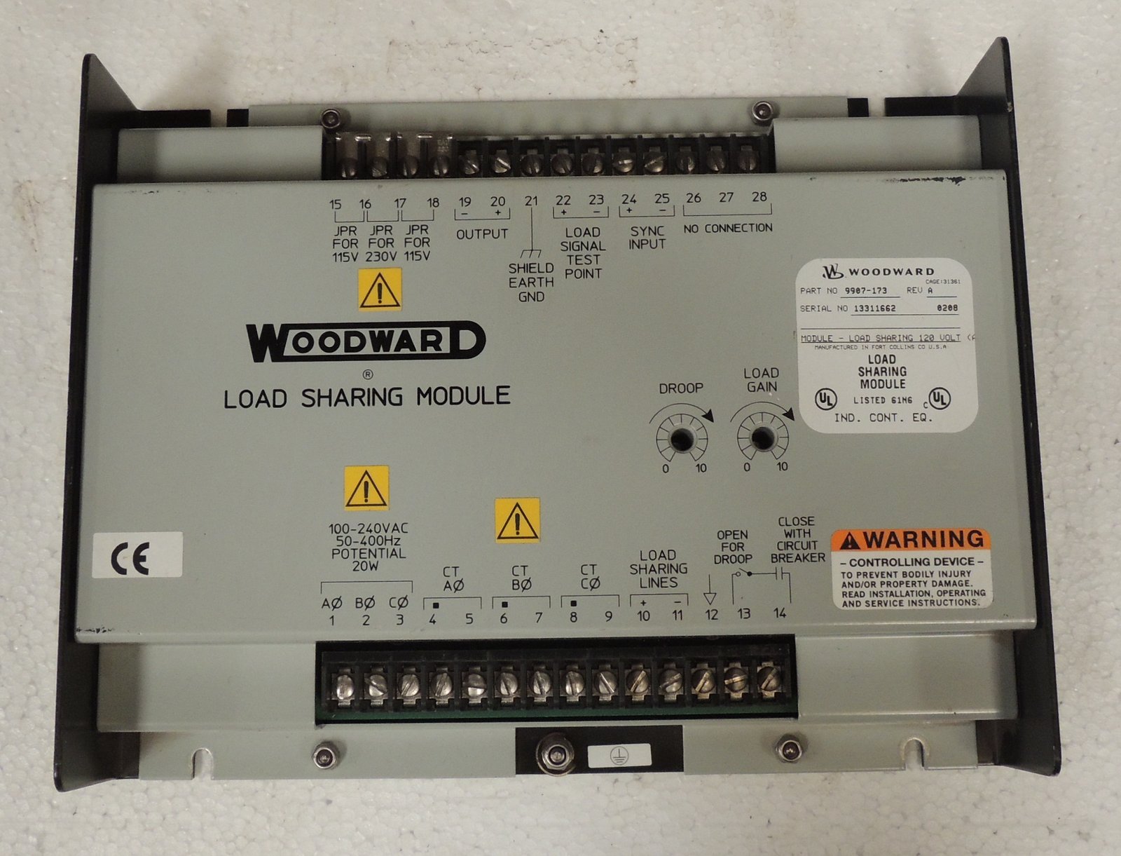 Woodward 9907-173 Load Sharing Module | Governor and Controls | Ship ... Woodward 9907-173 Load Sharing Module | Governor and Controls | Ship ...